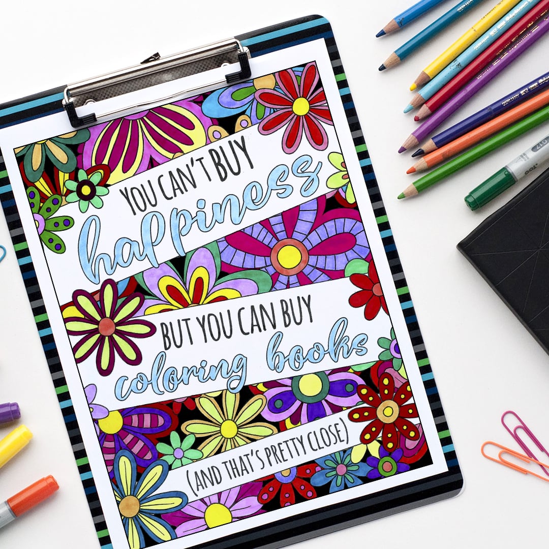 Never Stop Coloring - Free coloring page