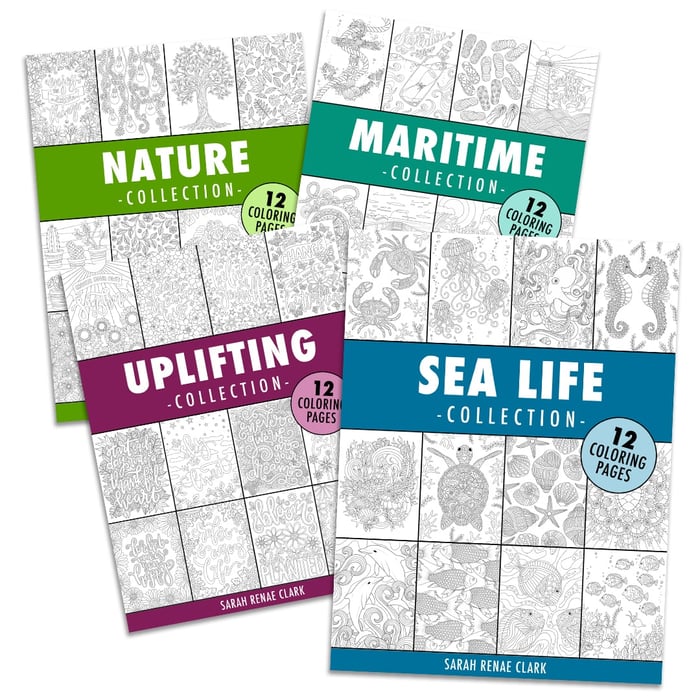 4 Collections: Coloring Bundle - Sarah Renae Clark - Coloring Book ...