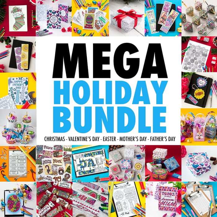 Mega Holiday Bundle - Sarah Renae Clark - Coloring Book Artist and Designer