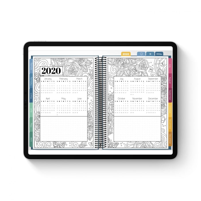 2020 Coloring Planner: Digital & Printable Combo - Sarah Renae Clark ...