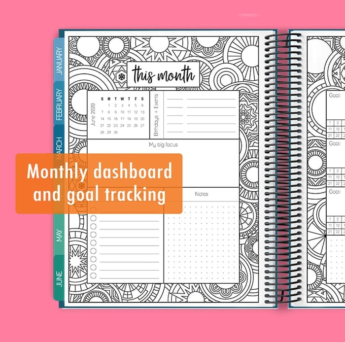 2020 Coloring Planner - Sarah Renae Clark - Coloring Book Artist and ...