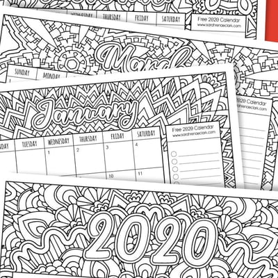 Free Coloring Calendar 2020 18 Stylish Free Printable 2020 Calendars