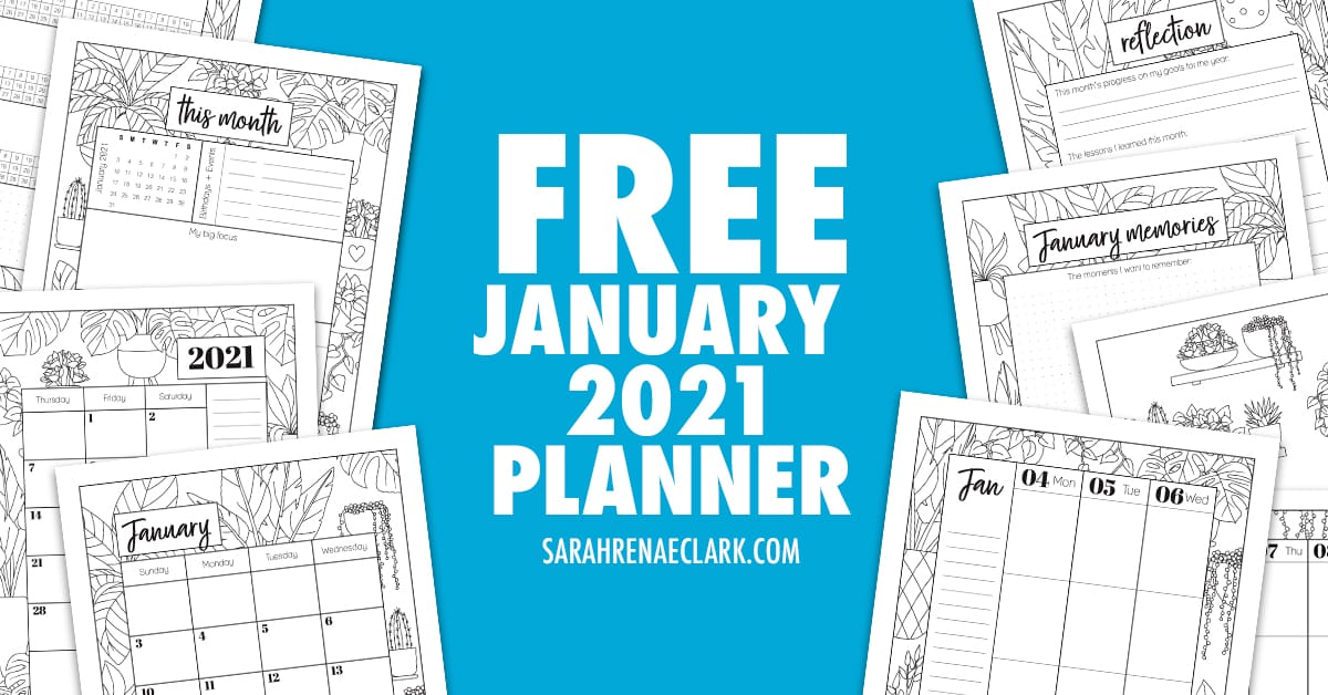 Free 2021 January Planner (Printable planner free sample)