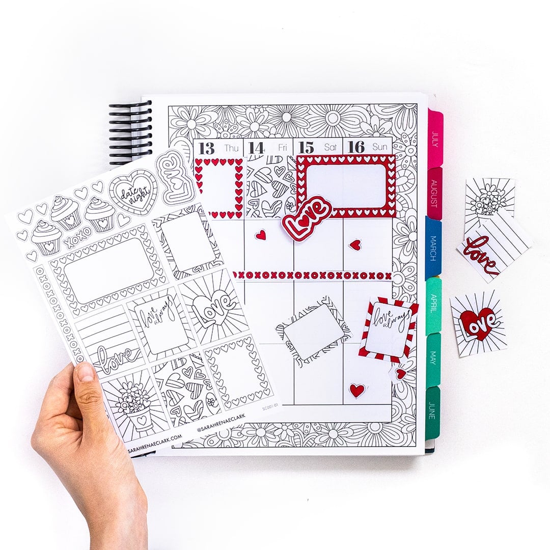 Free Valentine's Day Planner Stickers (Printable + Digital)