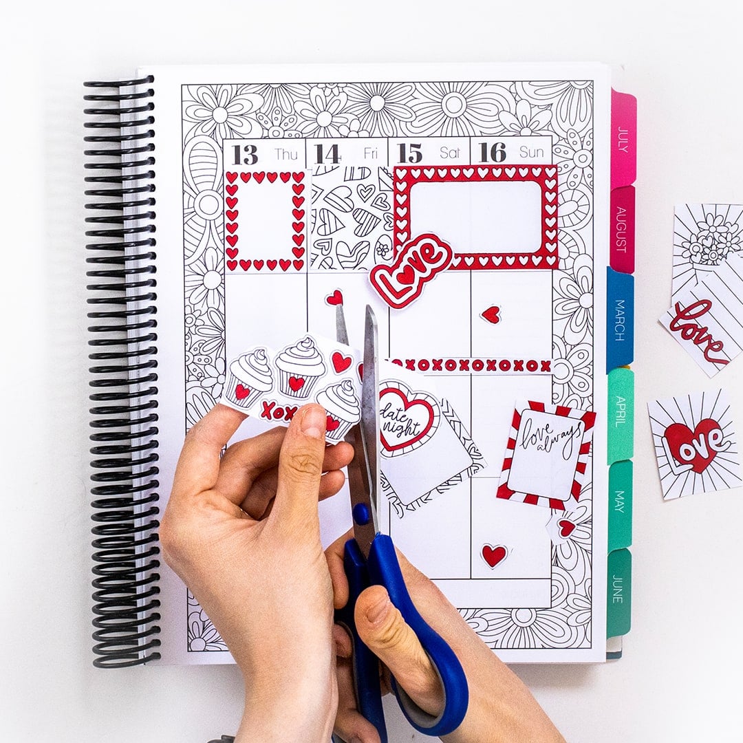 Free Valentine's Day Planner Stickers (Printable + Digital)