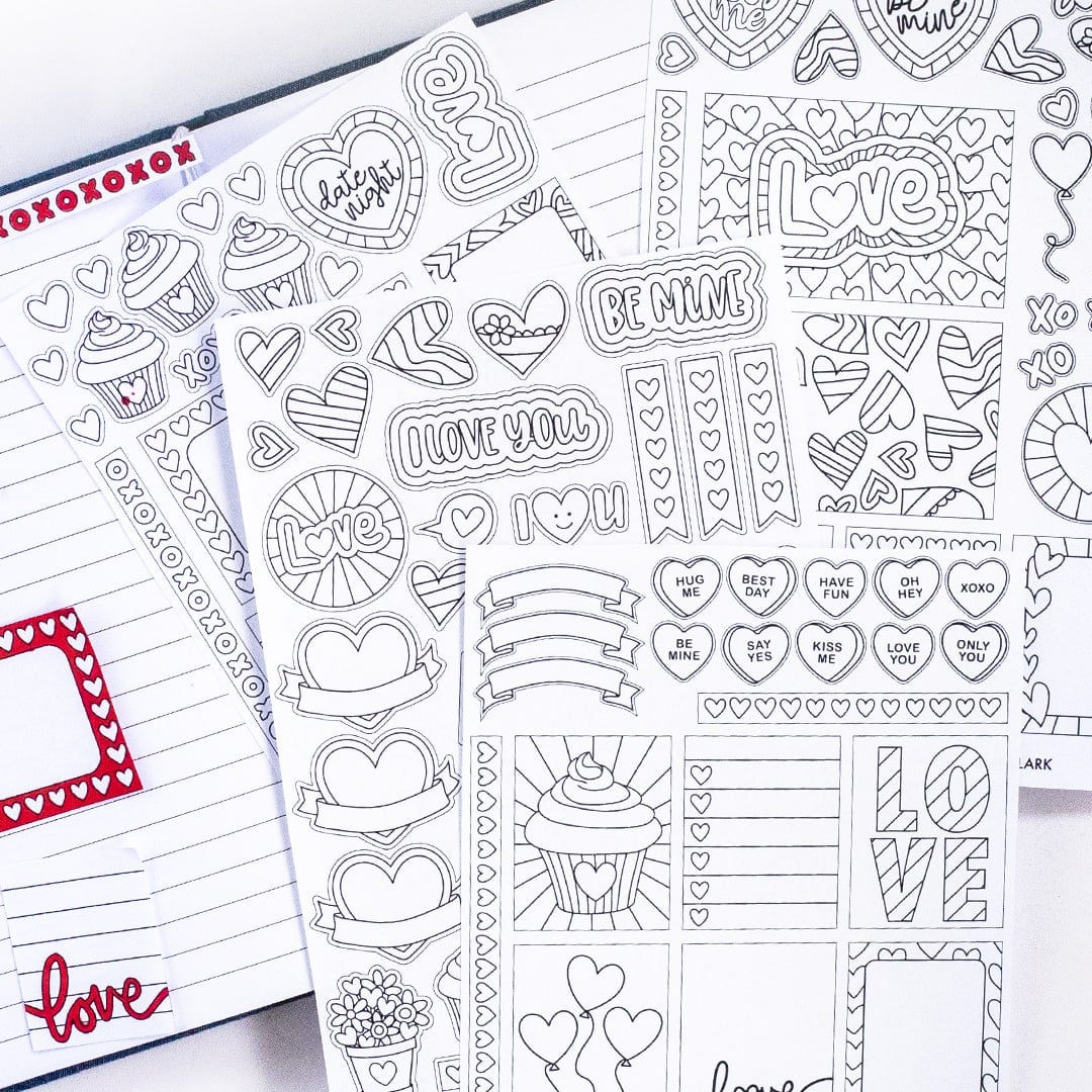 Free Valentine's Day Planner Stickers (Printable + Digital)