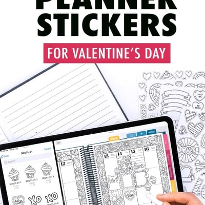 Free Valentine's Day Planner Stickers (Printable + Digital)
