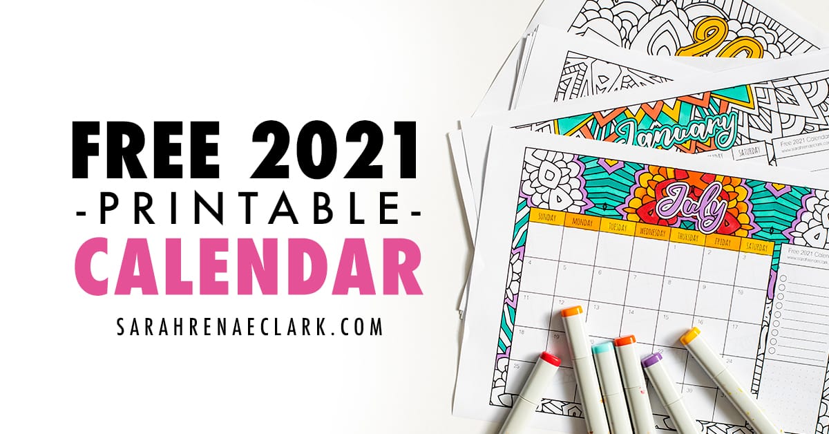 Free Printables - Sarah Renae Clark - Coloring Book Artist and Designer