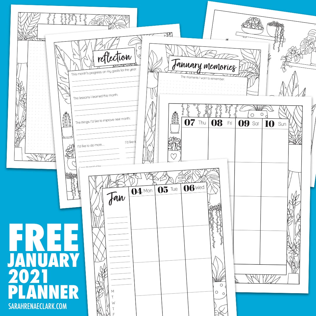 Free 2021 January Planner (Printable planner free sample)