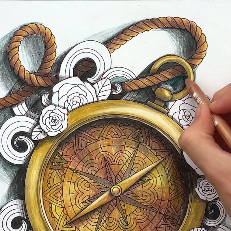 Advanced Shading Techniques for Adult Coloring Books (How to Draw ...