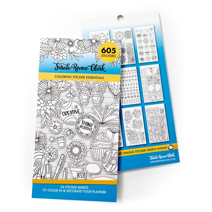 Coloring Essentials Sticker Book - Sarah Renae Clark - Coloring Book ...