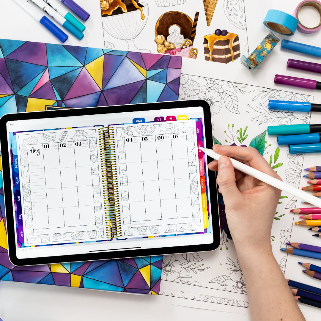 2022 Digital Coloring Planner - Sarah Renae Clark - Coloring Book ...