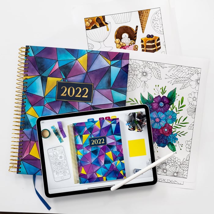 2022 Coloring Planner Bundle (USA ONLY) - Sarah Renae Clark - Coloring ...