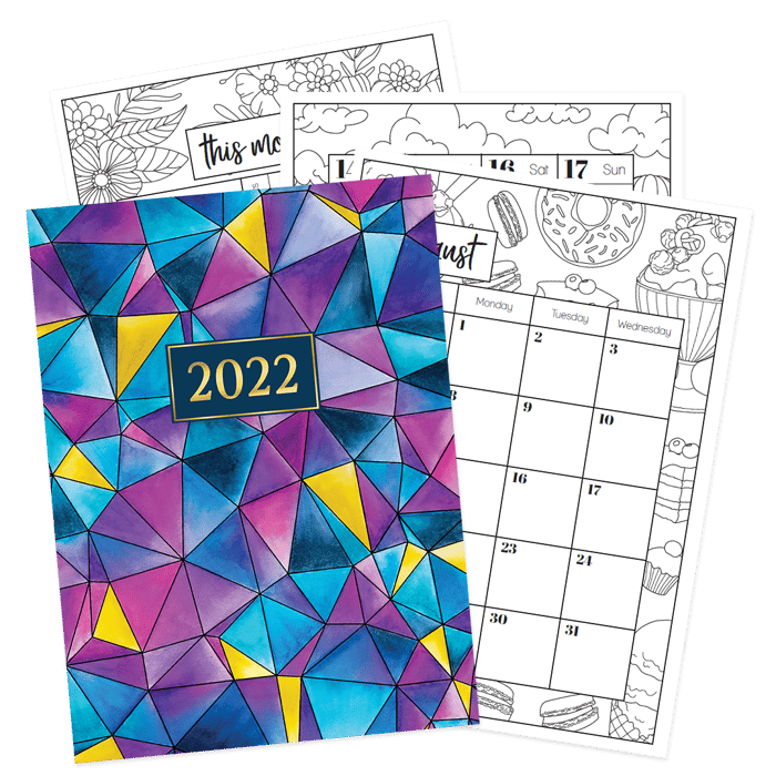 2022 Printable Coloring Planner - Sarah Renae Clark - Coloring Book ...