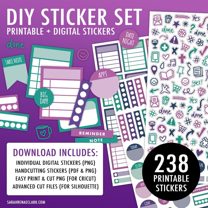 Functional Printable Stickers (208) - Sarah Renae Clark - Coloring Book ...