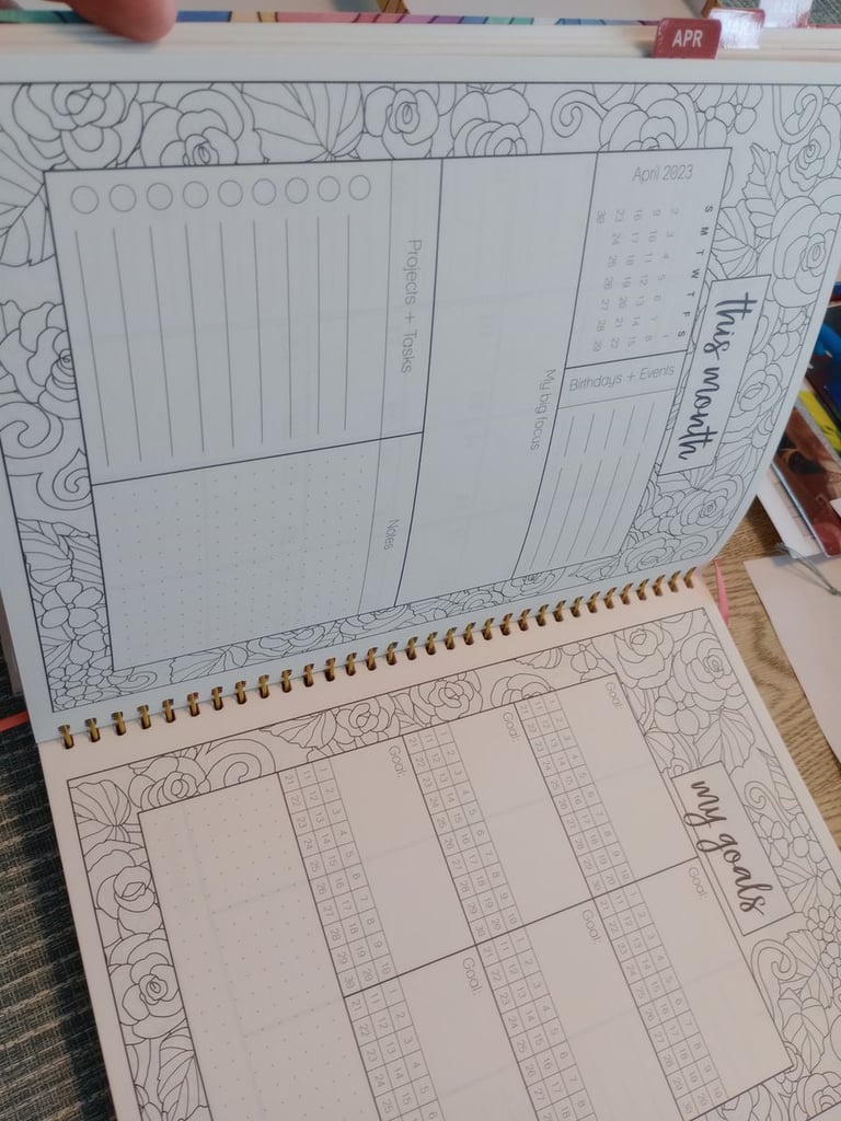 2023 Hardcover Coloring Planner - Sarah Renae Clark - Coloring Book ...