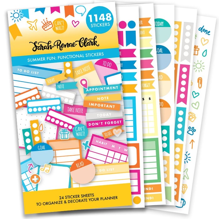 Planner Stickers: Summer Fun Functional Sticker Book