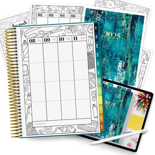 Classic 2025 Coloring Planner