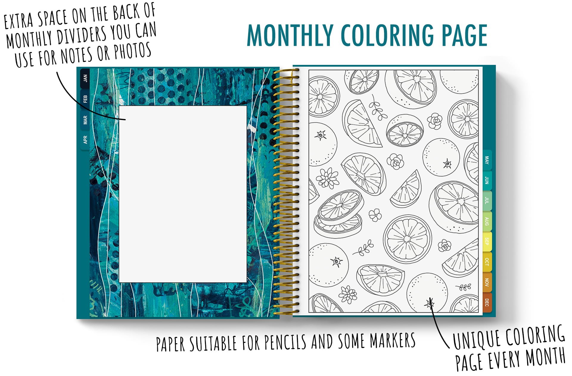 Coloring Planner by Sarah Renae Clark