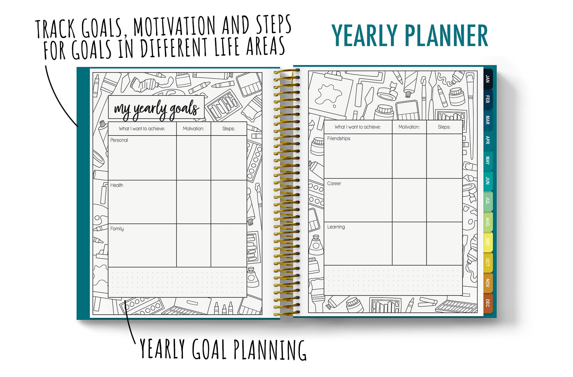 Coloring Planner by Sarah Renae Clark