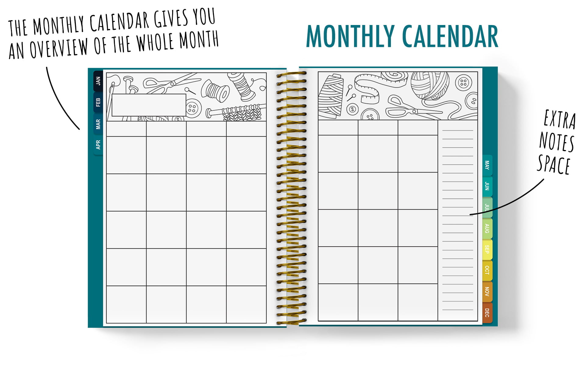 Coloring Planner by Sarah Renae Clark