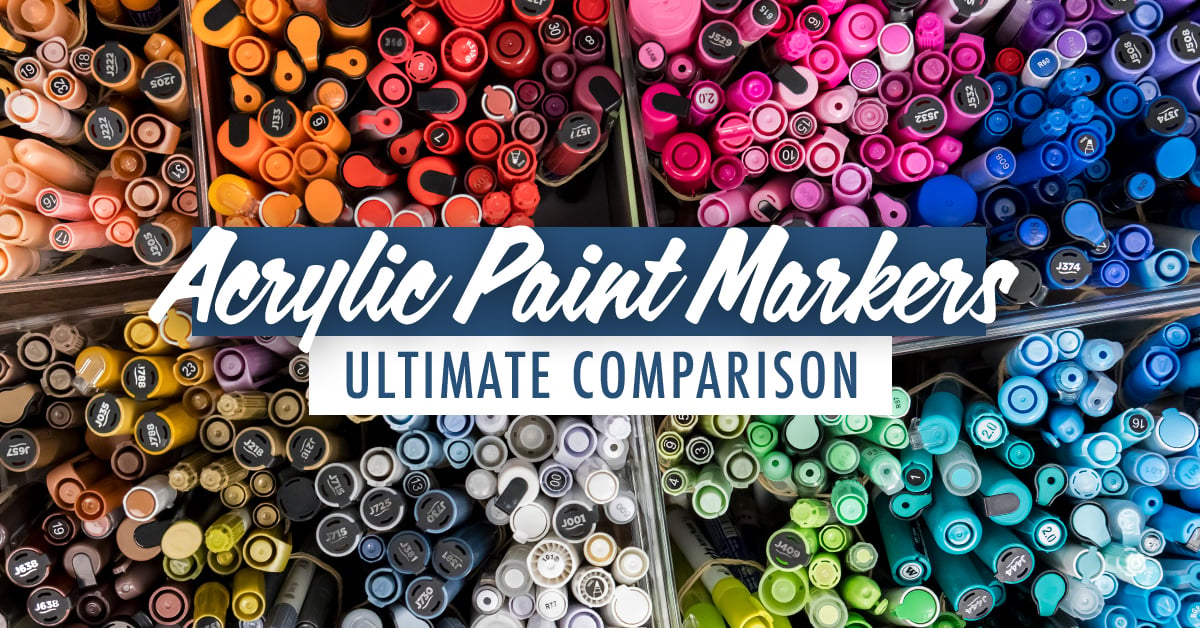 Ultimate Acrylic Paint Marker Comparison - Sarah Renae Clark - Coloring ...