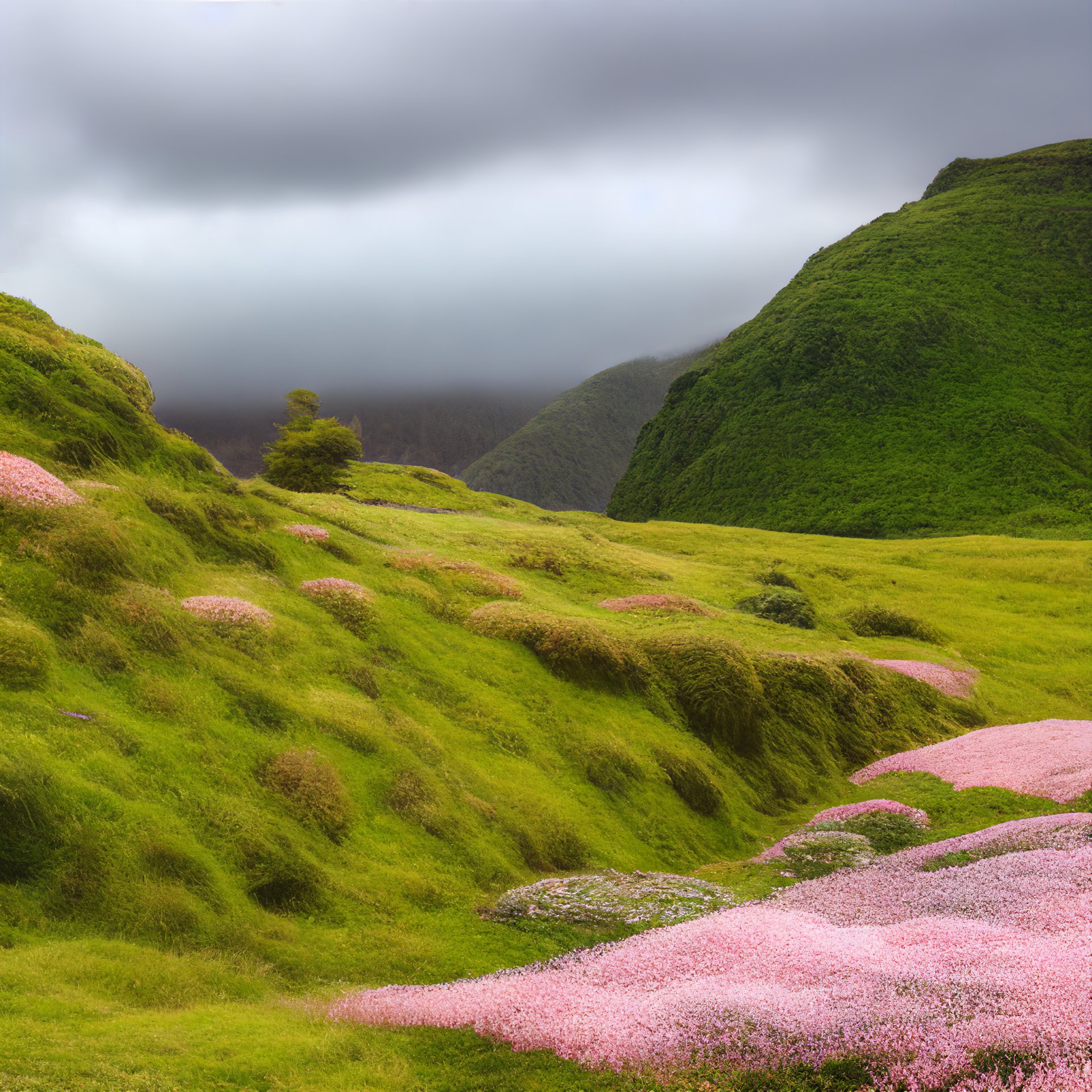 pink hills, Copy the Stable Diffusion prompt and settings - Oksuro
