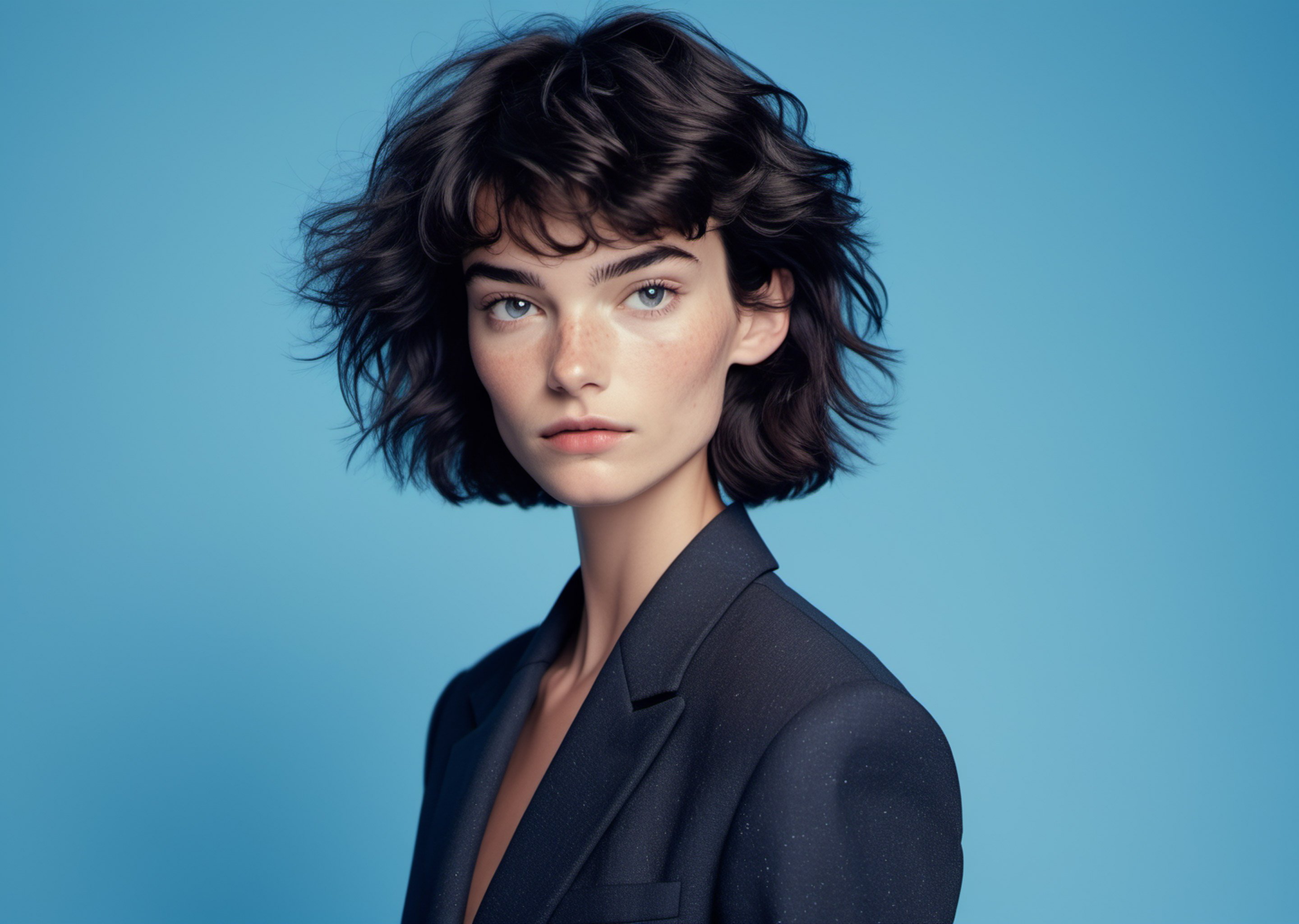 blue background model image, Stable Diffusion See the prompts and ...