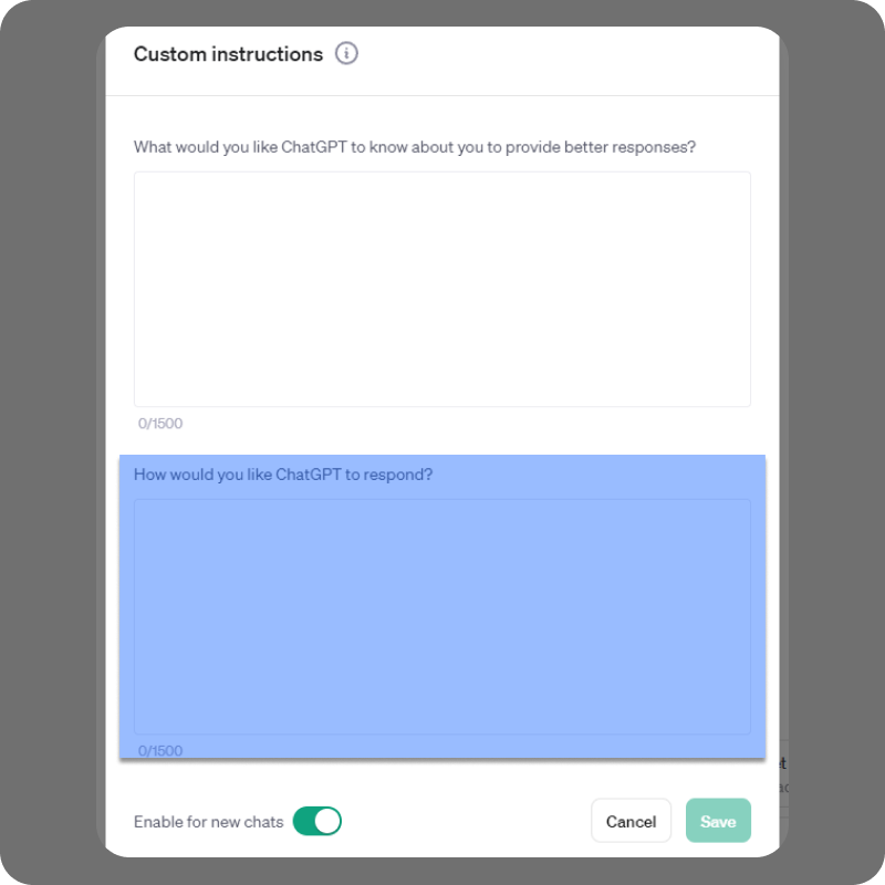 ChatGPT User Guide: Custom Instructions - Oksuro