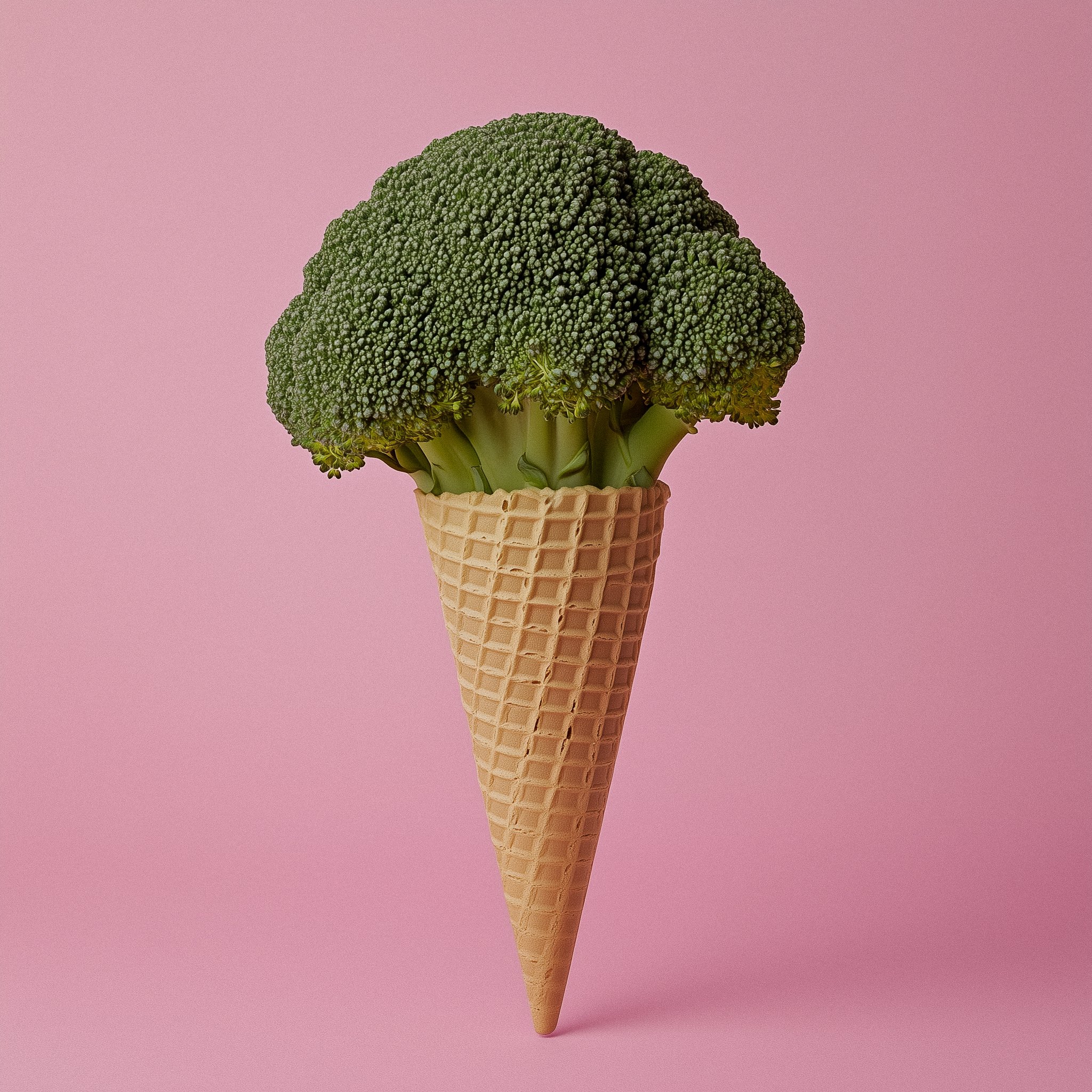 Broccoli Ice Cream Cone image, Midjourney See the prompts and settings ...