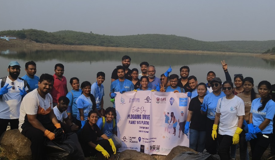 Earth Day special plogging drive conducted at Jhumuka Dam by Sattvic ...