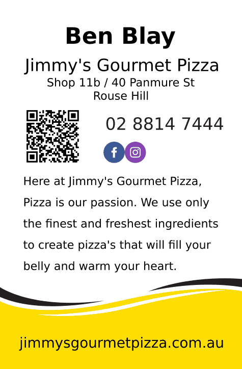 Ben Blay | Jimmy's Gourmet Pizza - Ucard Cloud Business Network