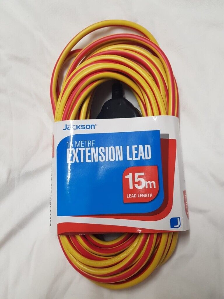 Extension Lead / Power Cable Heavy Duty Mains Cable - 15 Metre (Brand ...