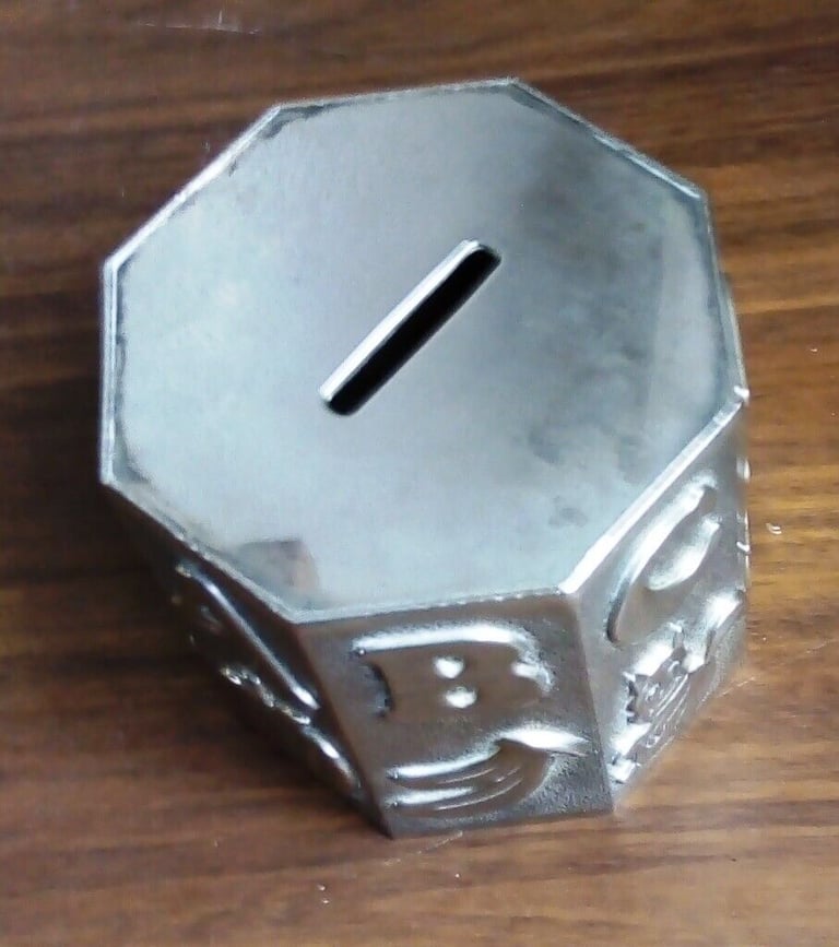 Childs Silver Plated Hexagonal ABC Money Box | in Heathrow, London ...