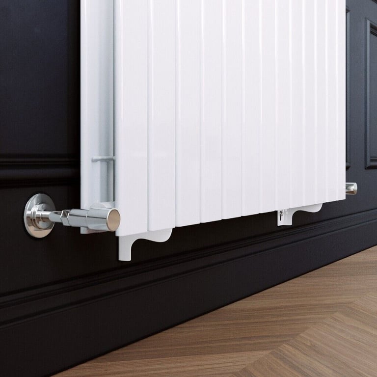 New Double White Flat Panel Vertical Radiator 1800 x 450mm RRP £280 Our ...