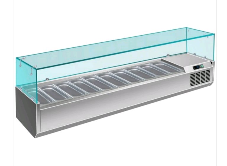 Brand new salad bar fridge pizza topping showcase fridge (5ft) | in ...
