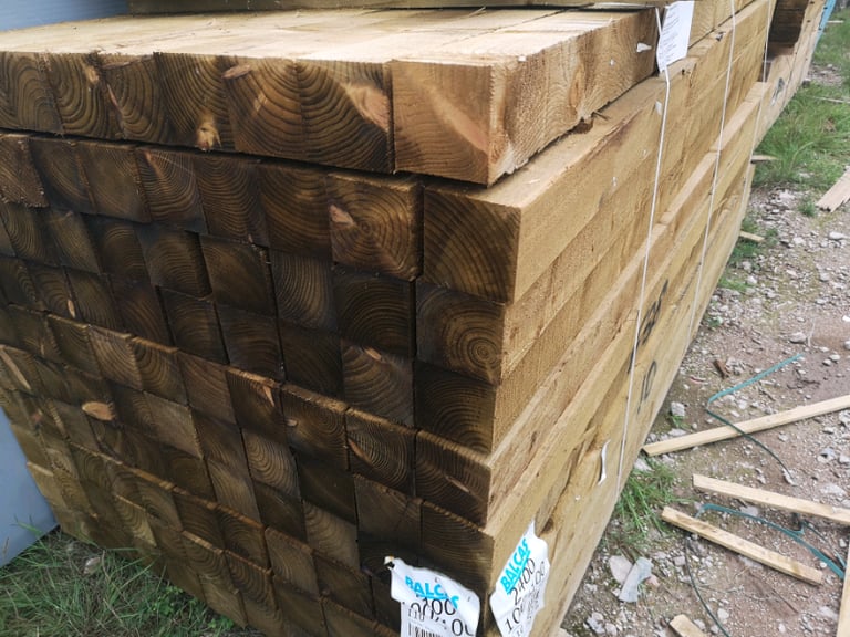 4x4 Sawn Incised Tanalised Timber Post (100mm x 100mm) | in Warsop ...