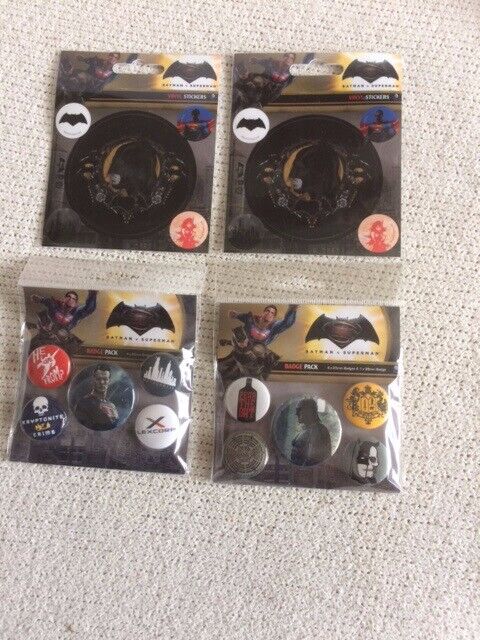 NEW BATMAN V SUPERMAN BADGES AND VINYL STICKERS | in Exeter, Devon ...