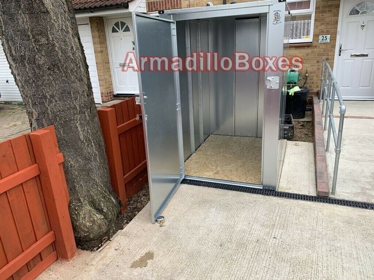 Mobility scooter storage shed metal fire proof Secure scooter storage ...