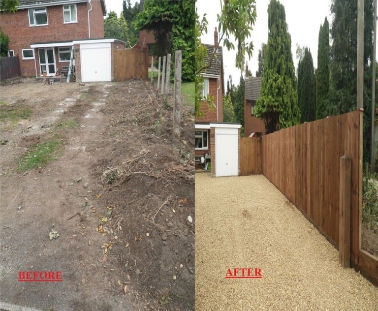GARDEN & SITE CLEARANCE, GROUND LEVELLING, STUMP, HEDGES REMOVED FULL ...