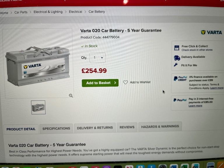 VARTA SILVER DYNAMIC HEAVY DUTY CAR BATTERY 12V 110AH 920A | in Ryton ...