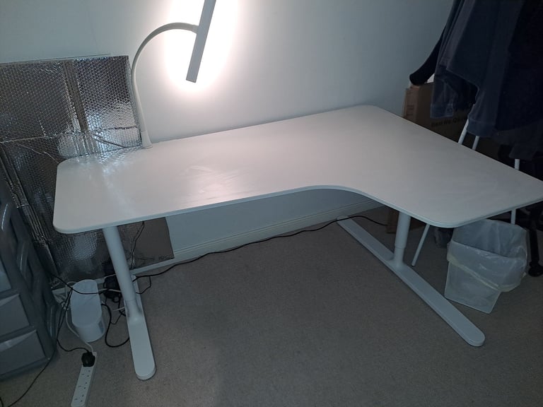 White IKEA BEKANT L-shaped/Corner Desk | in County Antrim | Gumtree