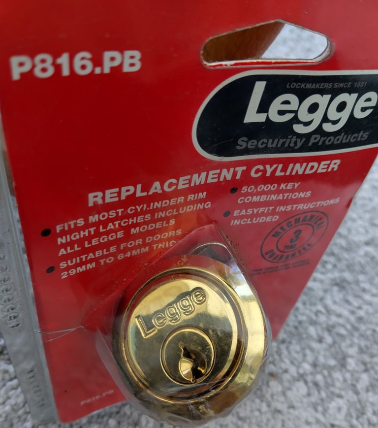 New Legge Replacement Cylinder For Night Latch With 3 Keys Original ...
