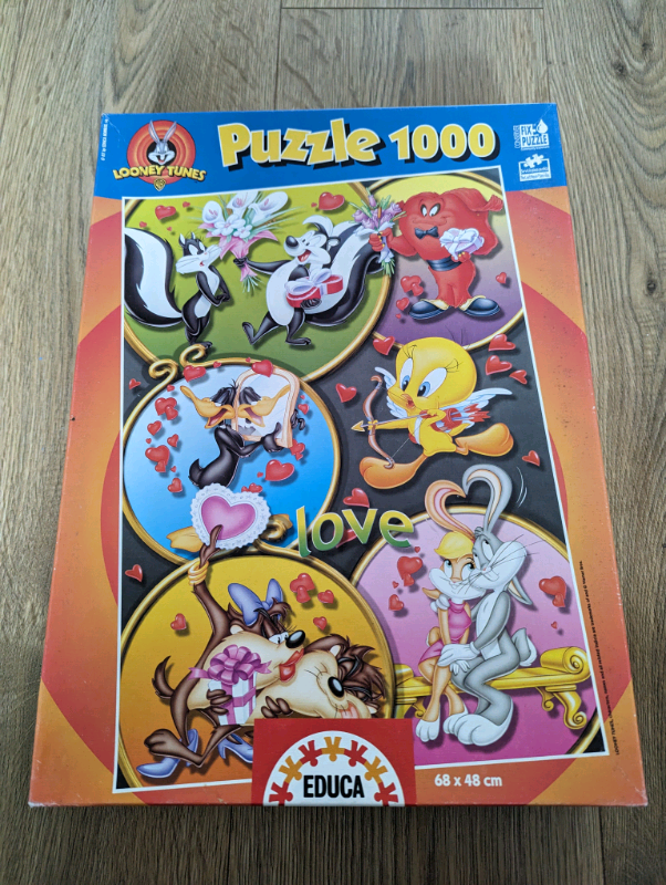 Rare Educa 1000 piece jigsaw puzzle Looney Tunes bugs bunny daffy duck ...
