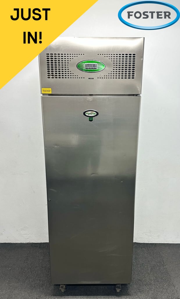 Used Foster 600 Litre Stainless Steel Upright Fridge, On Wheels - PAY ...