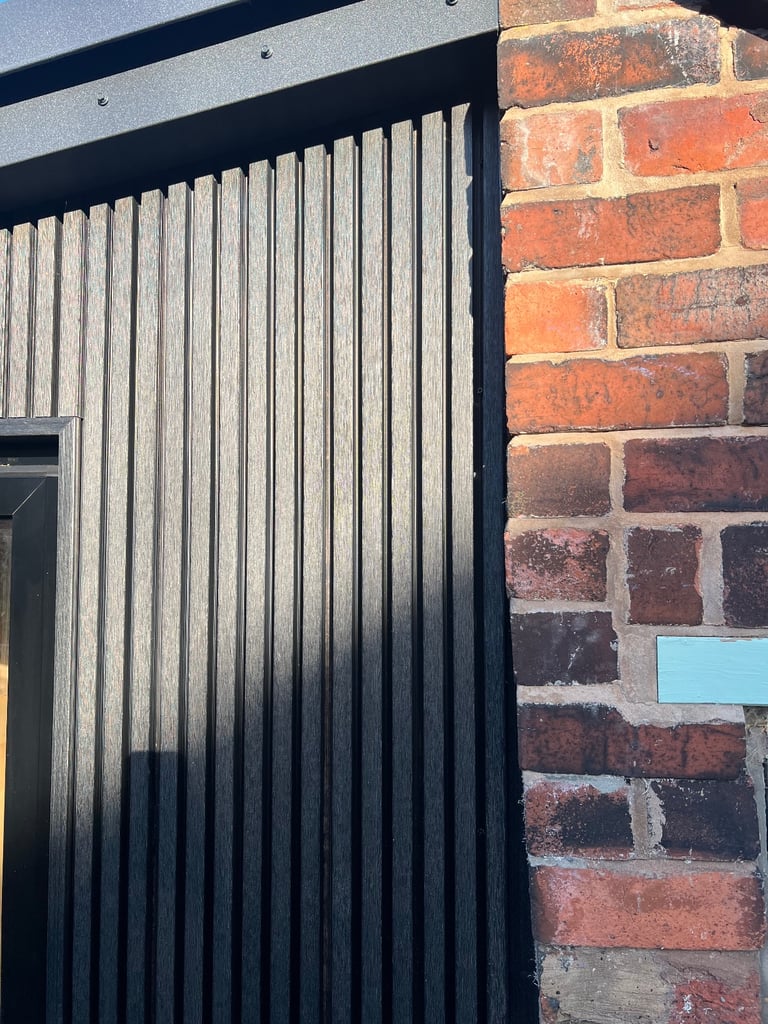 Half Price Ecoscape - Composite Slatted Cladding boards (Midnight)– 8 x ...