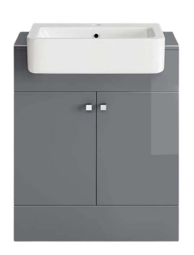 New Grey Harper Basin Vanity Unit 660mm RRP £190 Our Price £125 | in ...