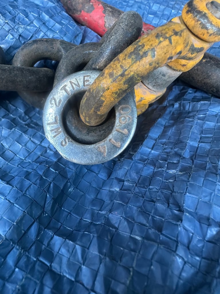 Safety lifting gear jcb telehandler 360 digger 2 tonne Lifting Chain ...