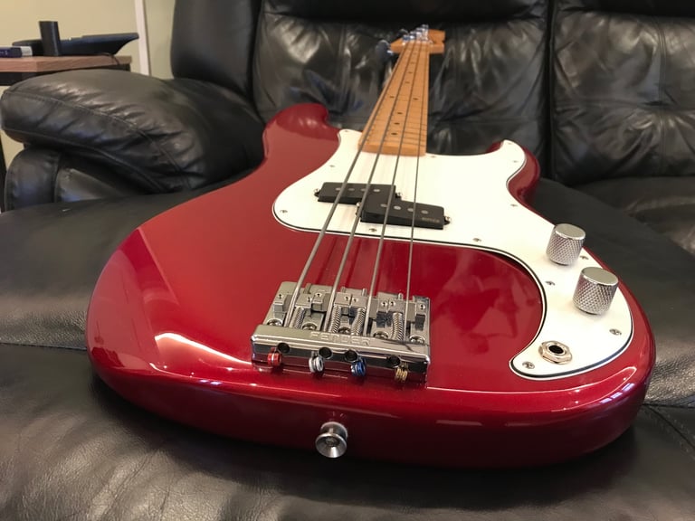 Fender Standard Precision Bass Guitar®, Maple Fingerboard, Candy Apple ...