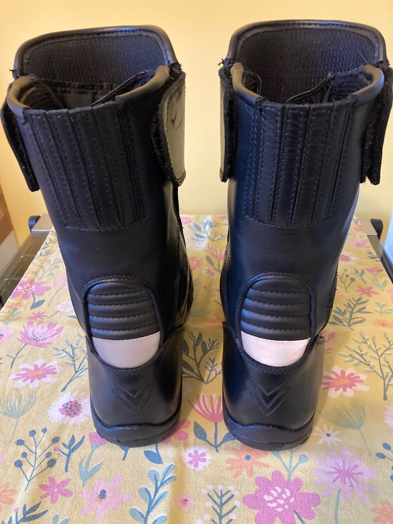 SOLD. Frank Thomas Tempest Ride Motorcycle Boots, Black Leather, Size ...